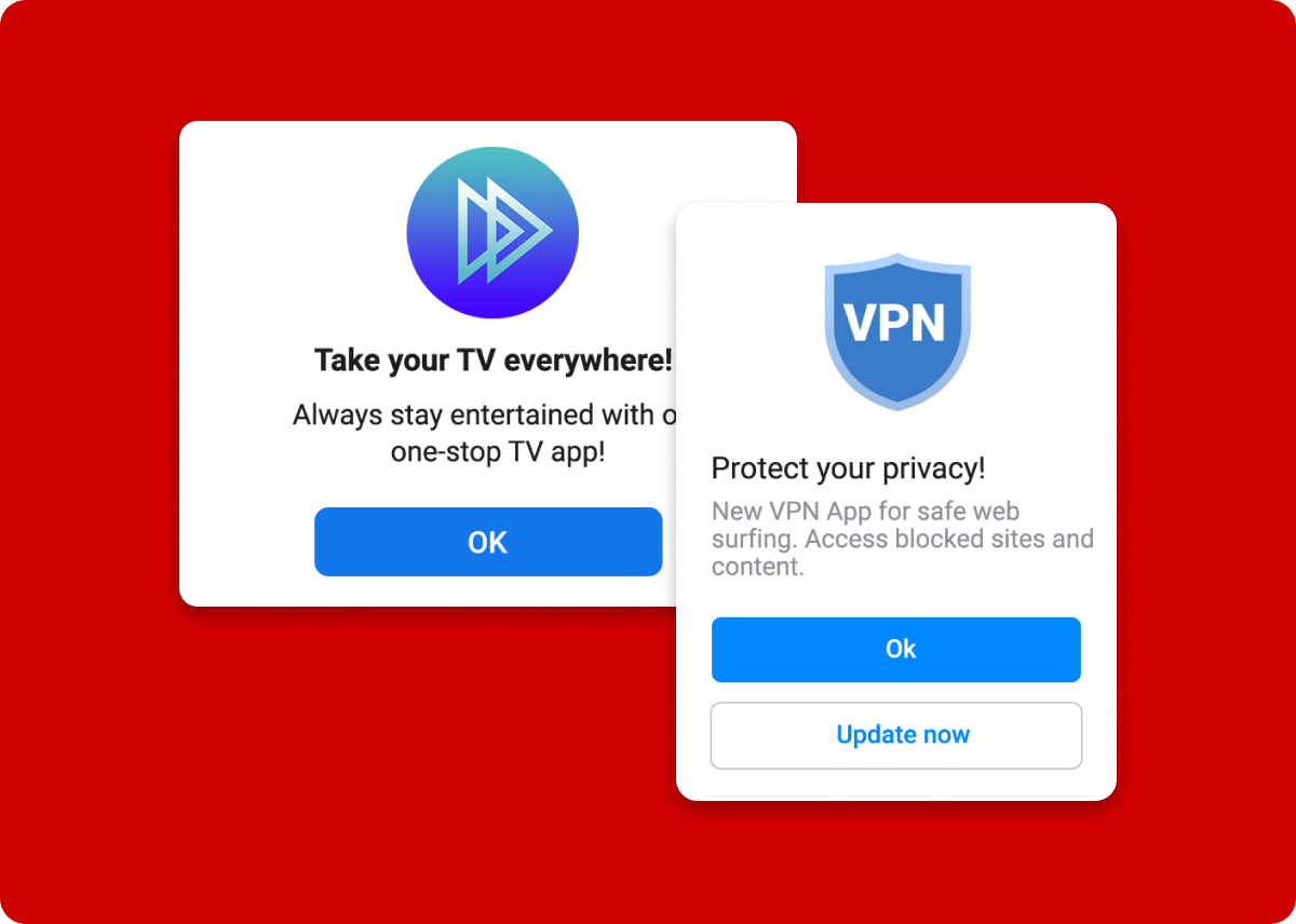 Full-screen Interstitial ads to cover 50% of your leads