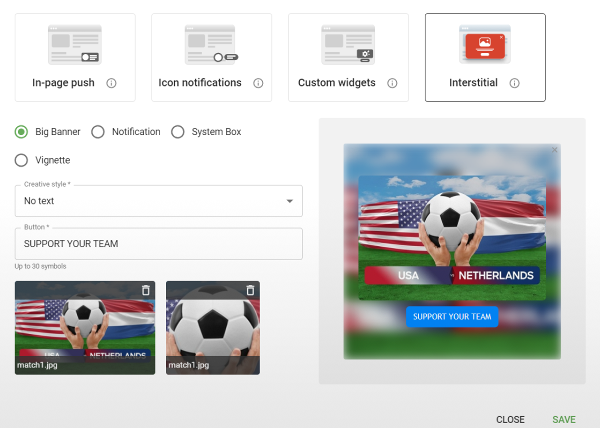 Full-screen Interstitial ads to cover 50% of your leads