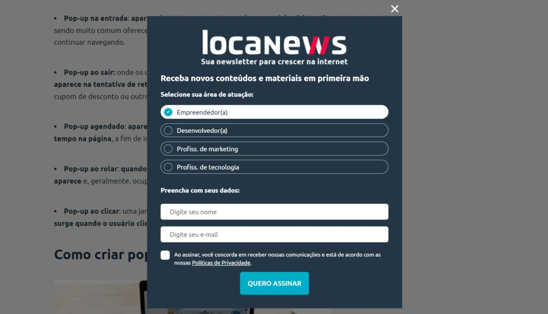 Pop-ups – O Que são e Como Utilizá-los na Estratégia de Marketing?